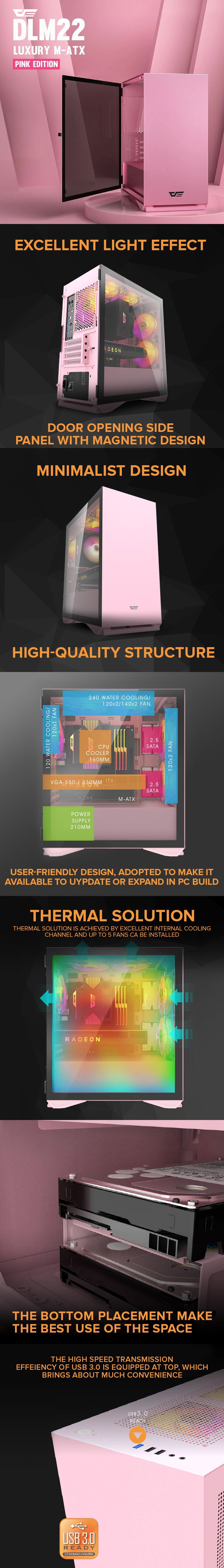 DarkFlash DLM22 Mid Tower Case Pink – WP – Plugin Test