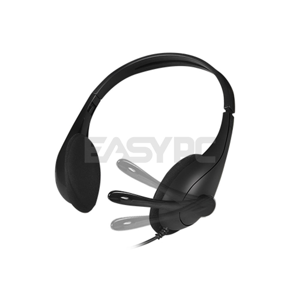 A4Tech HU-9 USB Adjustable Headband Rotatable Mic. Boom Light-Weight ...