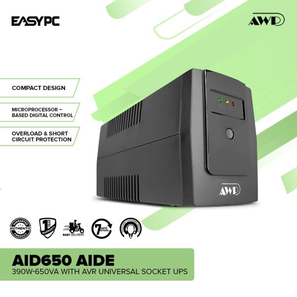 AWP AID650 Aide 390W-650VA with AVR Universal Socket Ups – WP – Plugin Test