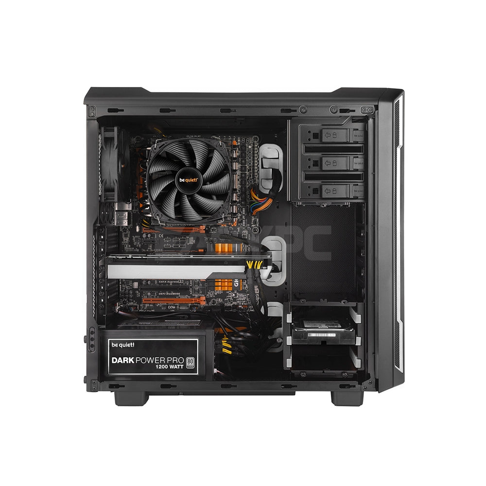 BeQuiet Silent Base 600 Window Black and Silver Mid-Tower Case Double ...