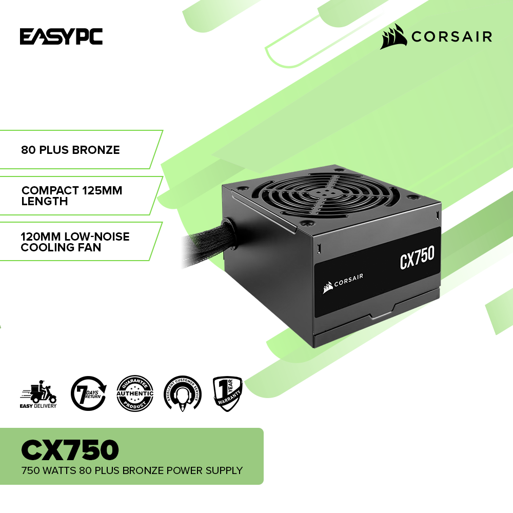 Corsair CX750 750 watts 80 Plus Bronze Power Supply – WP – Plugin Test