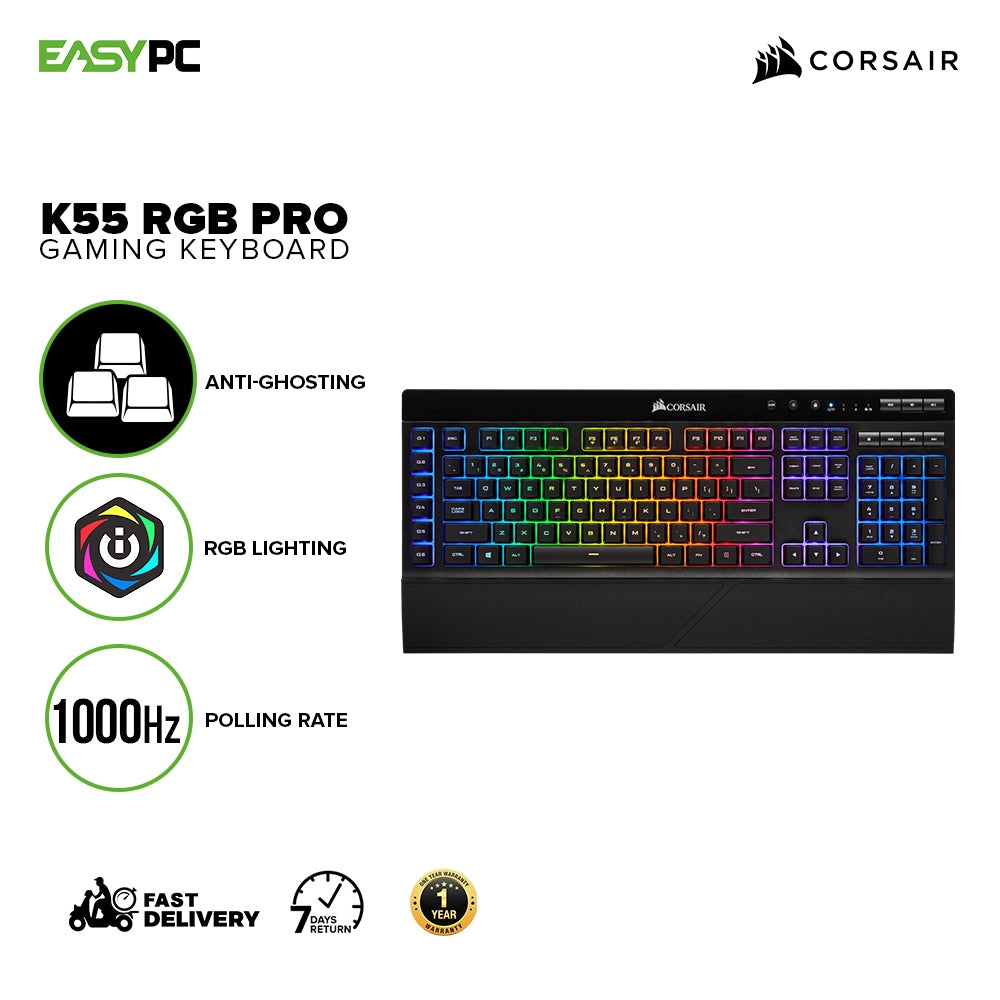 Corsair K57 RGB Wireless with SLIPSTREAM Sub-1ms Gaming Keyboard 7UBE ...