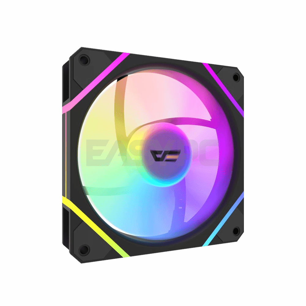 DarkFlash DM12 F 3in1 with Controller Remote ARGB Chassis Fan Black ...