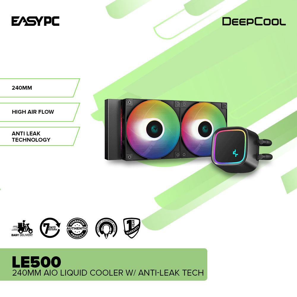 Deepcool LE500 240mm AIO Liquid Cooler w/ Anti-Leak Technology CPU ...
