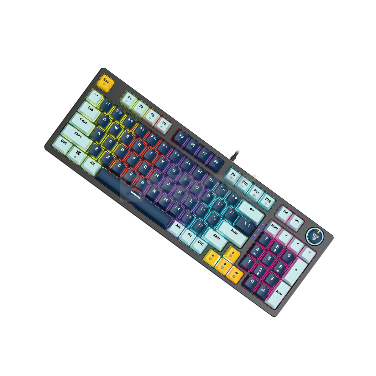 Fantech MK890 V2 Atom 96 Hot swappable 3pin Red switch Mechanical Keyboard Navy Blue – WP ...