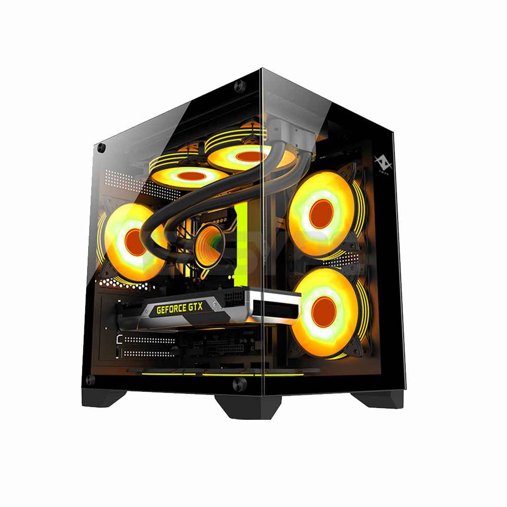 Fuzion BRIMSTONE BS-1WO MATX Tempered Glass with 3 ARGB Fan Gaming PC ...