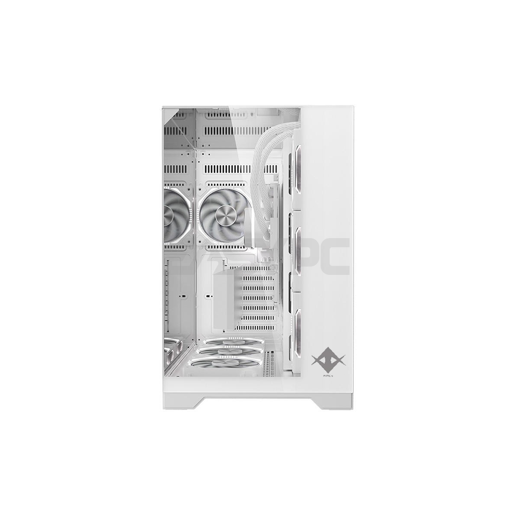 Fuzion SOVA K-412WHT with 3 RGB fan ATX Tempered Glass Gaming PC Case ...