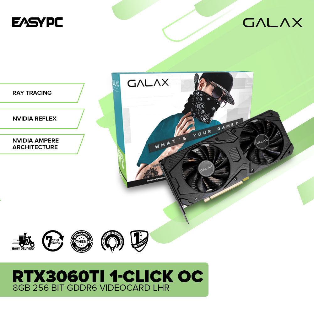 Galax NVIDIA® GeForce RTX 3060Ti 1-Click OC and OC Plus 8GB 256-bit ...