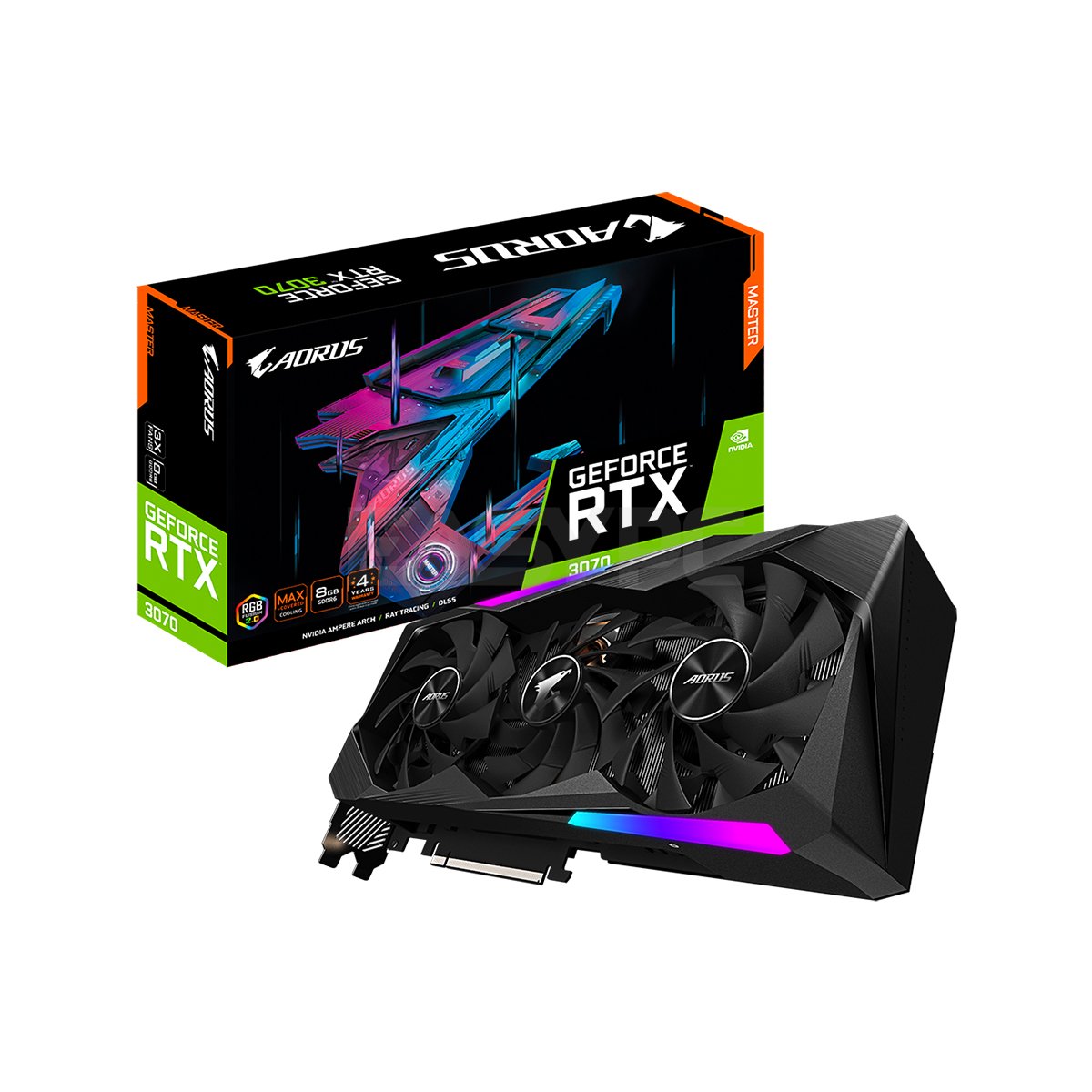 Gigabyte NVIDIA® GeForce RTX 3070 Master GV-N3070AORUS-M-8GD 8gb 256bit ...