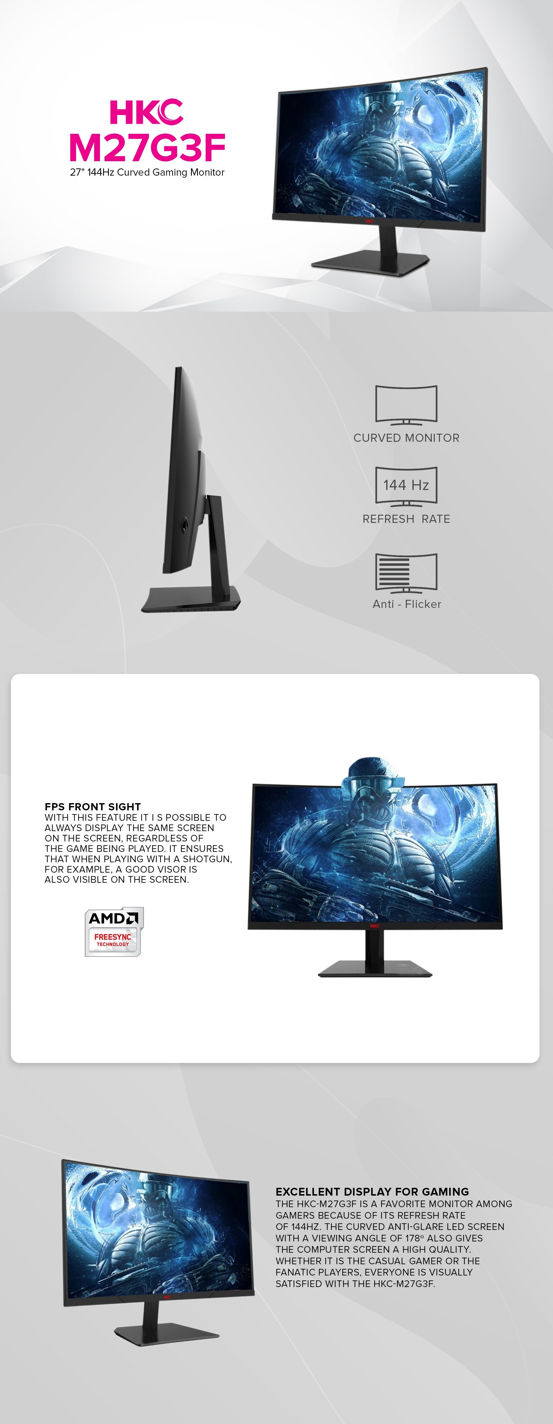 HKC M27G3F 27″ 144Hz Curved Gaming Monitor – WP – Plugin Test