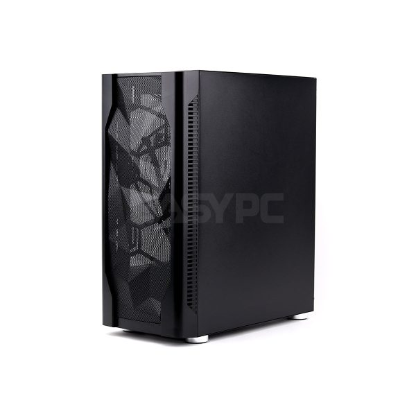 InPlay Meteor 03 Mid Tower Black and White Tempered Glass Gaming Case ...