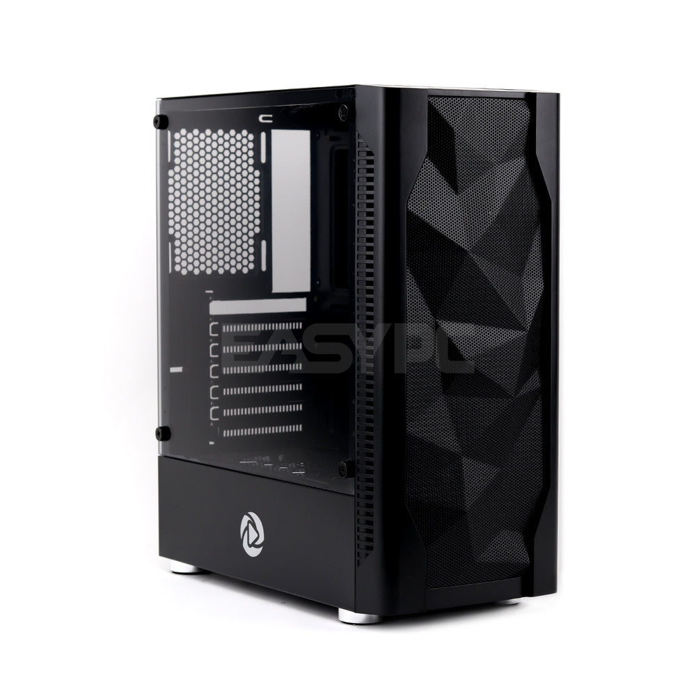 InPlay Meteor 03 Mid Tower Black and White Tempered Glass Gaming Case ...